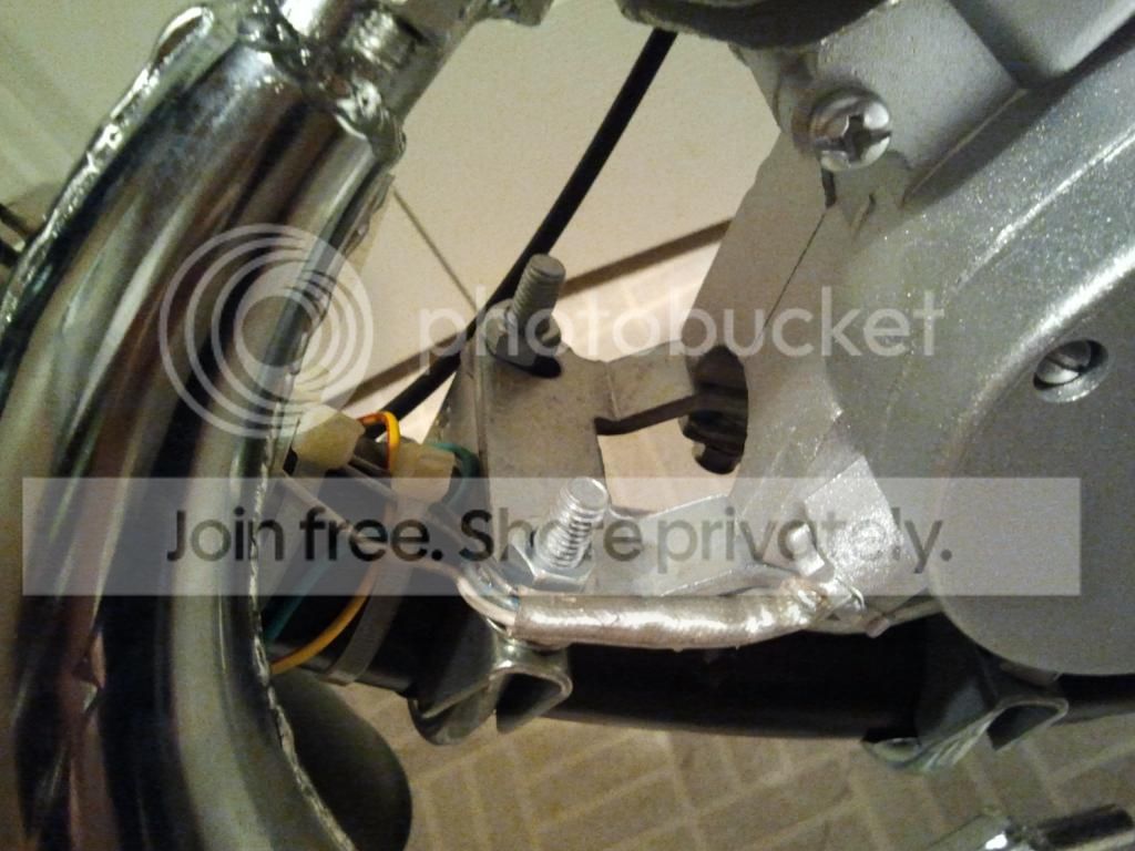 Welding my mount to the engine. | Motorized Bicycle Engine Kit Forum